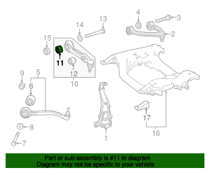 2014-2020 Mercedes-Benz Lower Control Arm Inner Bushing 222-333-26-00 ...