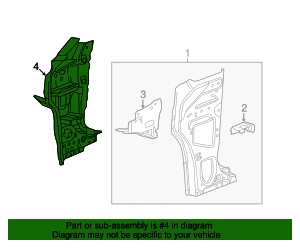 26221521 GM Hinge Pillar Reinforced | GM Parts Store