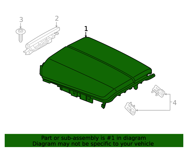 51169399814 - 2019-2024 BMW Armrest (51-16-9-399-814) | BMW of South ...