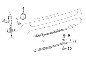 89348-0R100 - Parking Aid Sensor Housing (Front, Rear) 2019-2023 Toyota ...