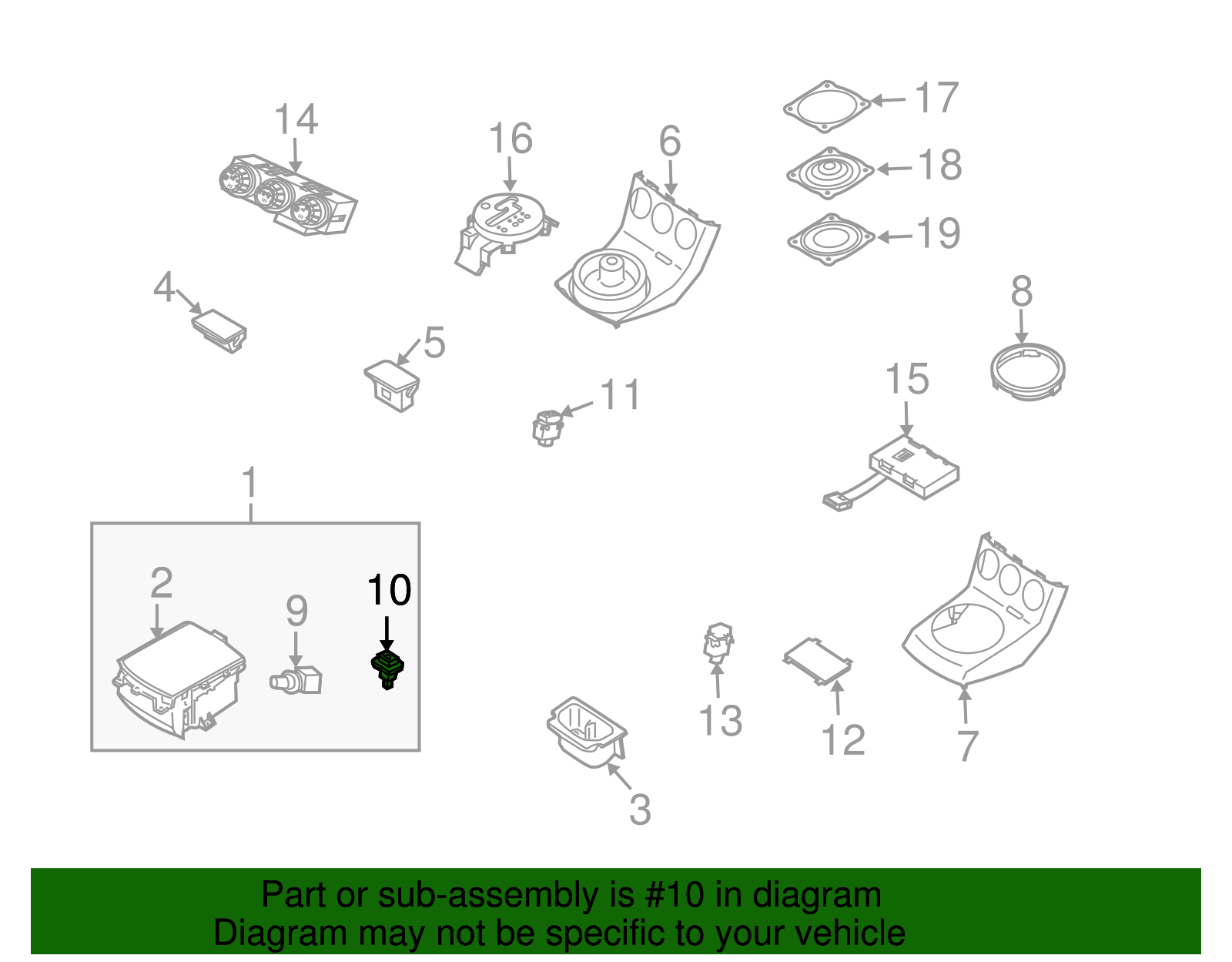 2003-2005 Nissan 350Z Hazard Switch 25290-CD000 | TascaParts.com