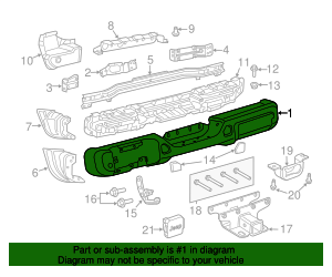 2018-2024 Jeep Wrangler Bumper 6QE17RXFAC | Mopar Parts Canada