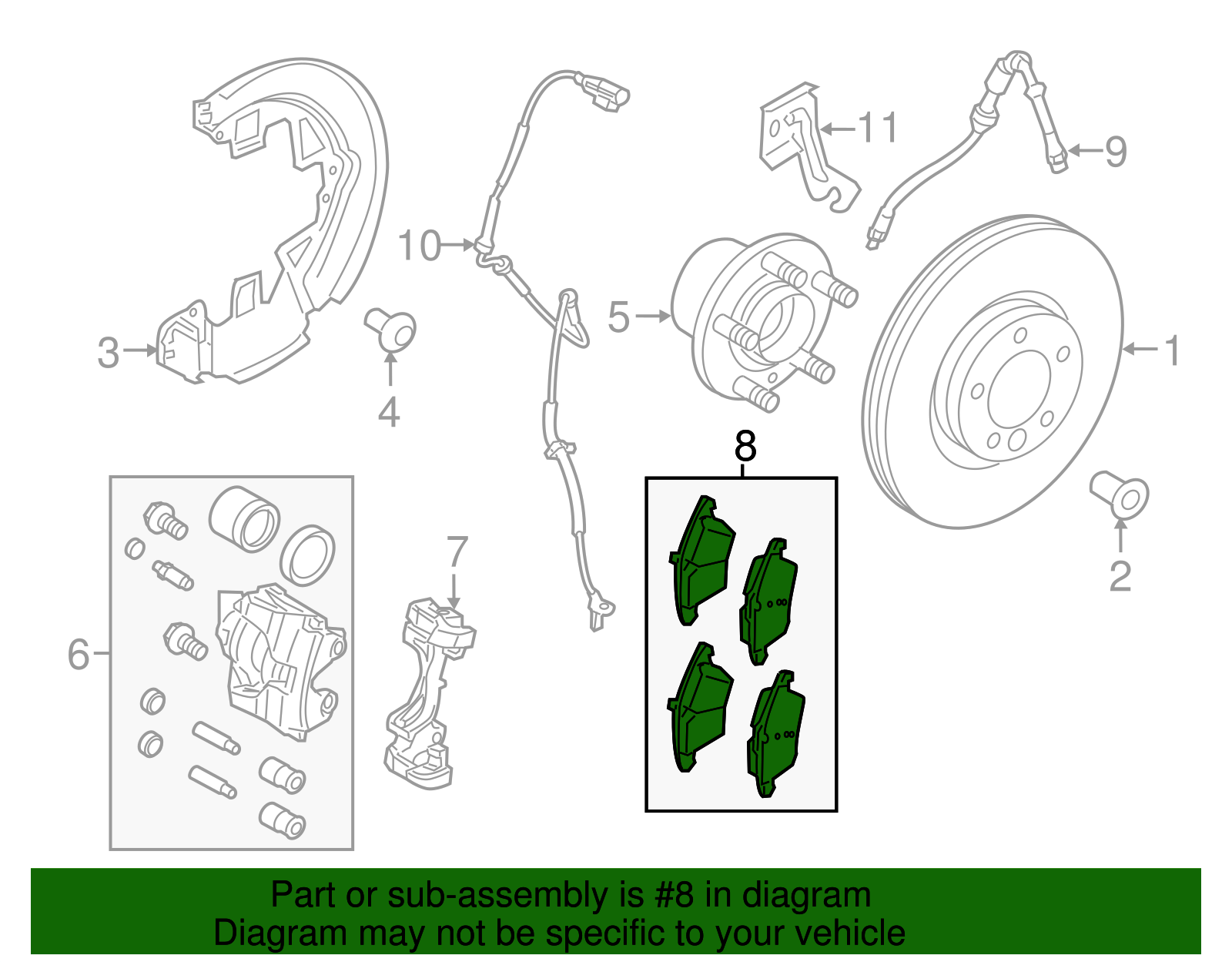 LR134693 - Brake Pads - 2012-2019 Land Rover Range Rover Evoque | Land ...