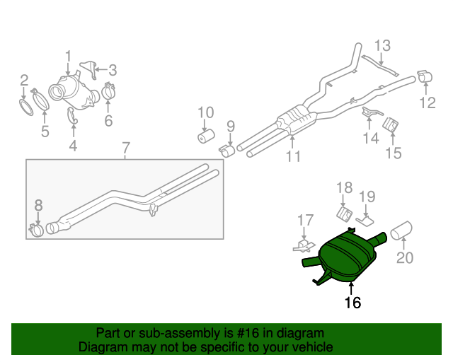 18-30-7-646-939 - Exhaust Muffler 2012-2017 BMW | AutoNationParts.com