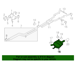 18-30-7-646-939 - Rear muffler right 2012-2017 BMW | AutoNationParts.com