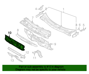 5230C082 - Upper Dash Panel Silencer 2007-2024 Mitsubishi | Mitsubishi ...