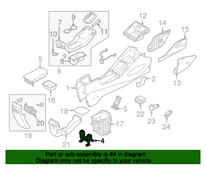 2014-2018 Kia Console Base Rear Bracket 84690-A7000 | OEM Parts Online