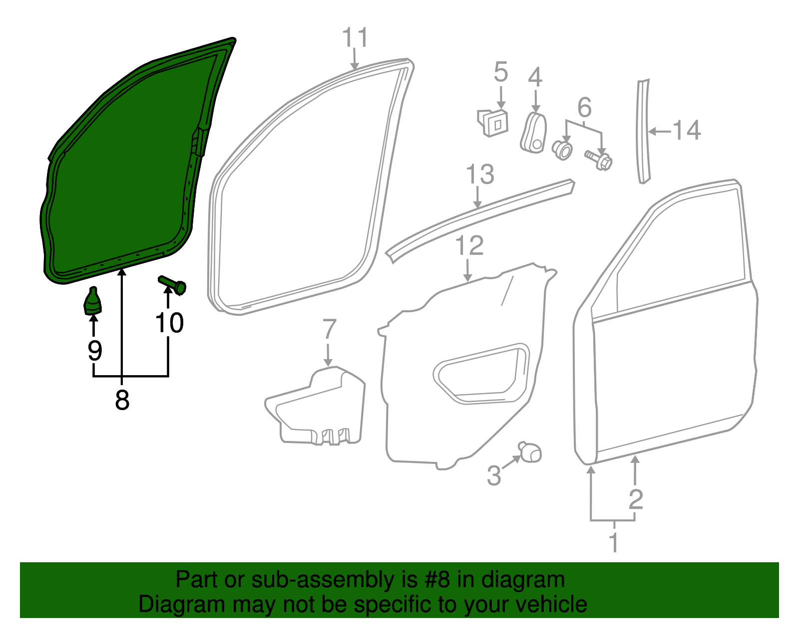 2008-2021 Toyota Land Cruiser 2008-2021 Toyota Land Cruiser - Door Weather-Strip 67862-60150 ...