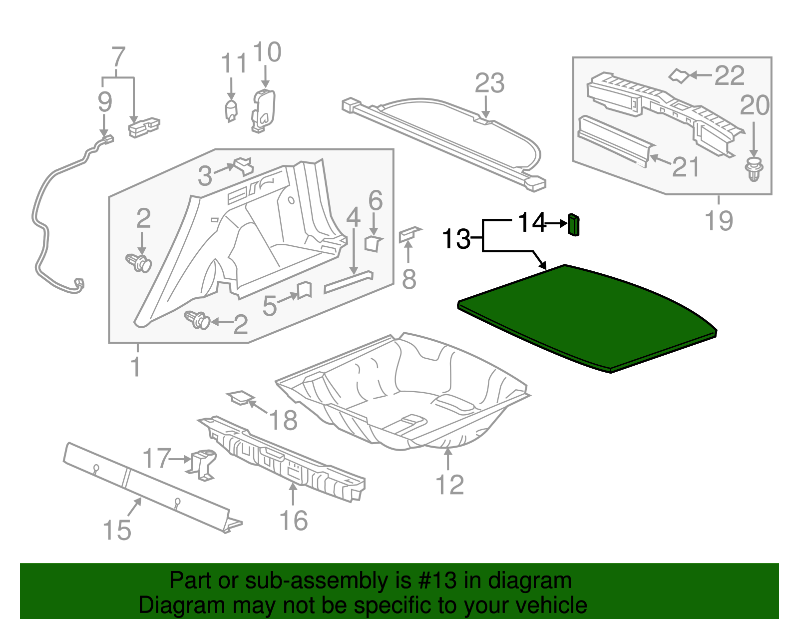 84520-TLA-A01ZB - Lid Assembly Cargo Floor *NH1119L* (Np Std Black ...