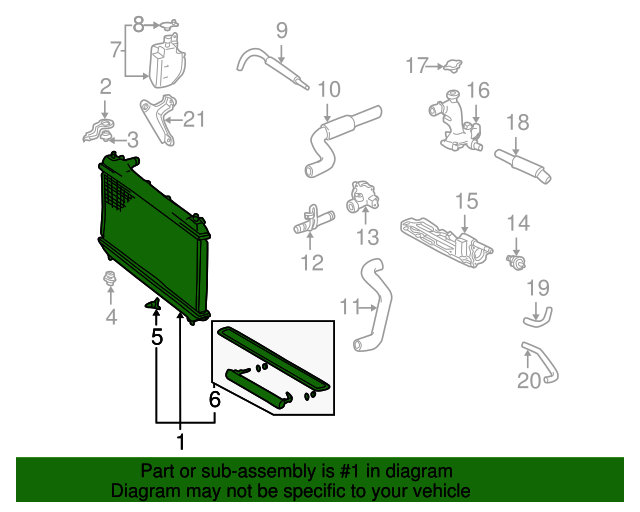 1998-2000 Toyota Sienna Radiator Assembly 16410-AZ021 | OEM Parts Online