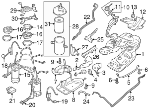 2009-2016 Volkswagen Touareg Fuel Pump Assembly Flange 7L8-919-679-E ...