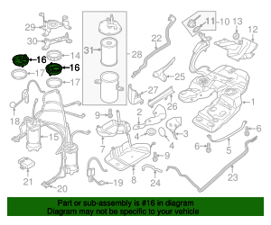 2009-2016 Volkswagen Touareg Fuel Pump Assembly Flange 7L8-919-679-E ...