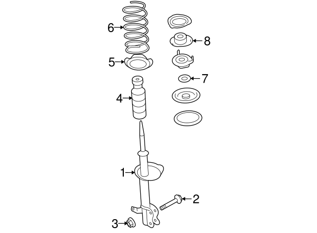 54320-JA00A - Strut Mount 2007-2014 Nissan | Nissan Parts & Accessories ...