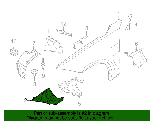 51657337093 - 2014-2018 BMW X5 Front Bracket (51-65-7-337-093) | BMW of ...