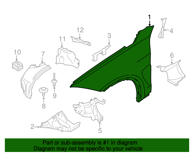 51-65-7-373-541 - Fender 2014-2018 BMW X5 | Braman BMW & MINI Parts