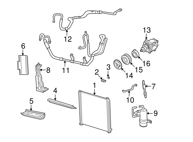 2001-2008 Ford A/C Compressor Clutch Hub 6C2Z-19D786-A | QuirkParts