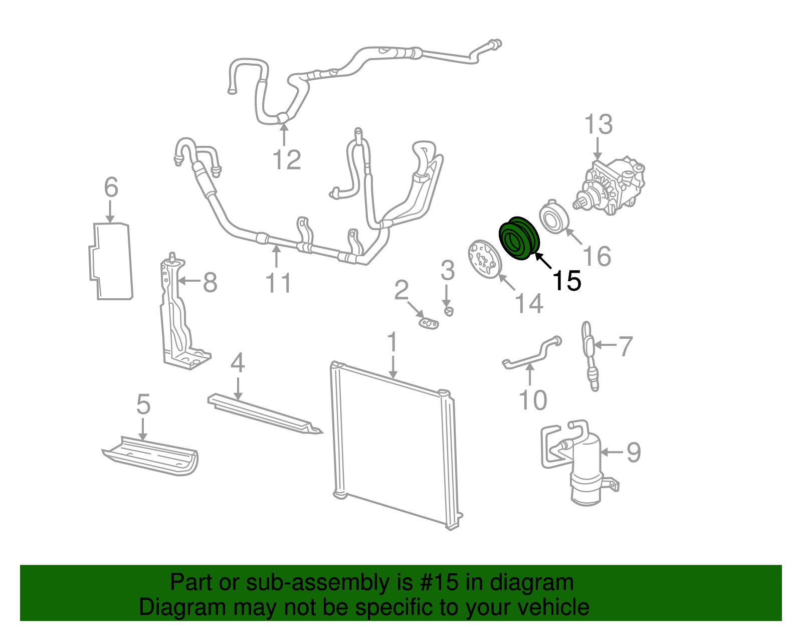 2001-2011 Ford A/C Compressor Clutch Pulley 5C2Z-19D784-A | Ford OEM ...