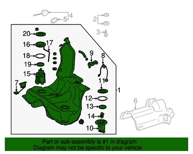 216-470-39-01 - Fuel Tank 2011-2014 Mercedes-Benz CL 63 AMG® | Mercedes ...