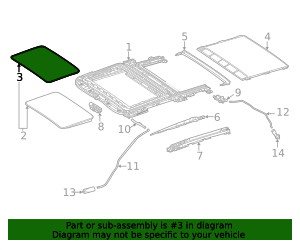 167-780-69-00 - Sunroof Glass Seal 2020-2024 Mercedes-Benz ...
