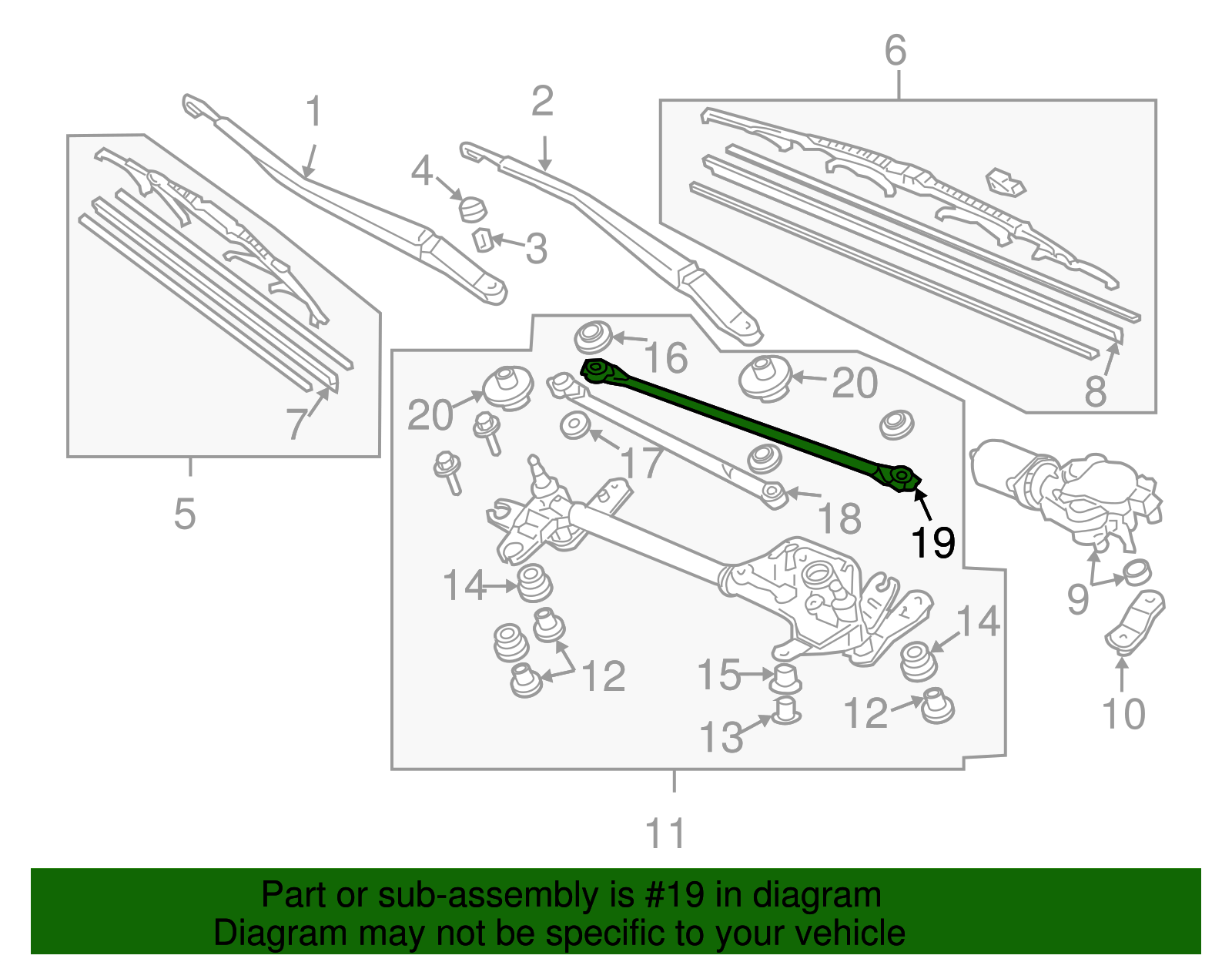 OEM 2003-2007 Honda Accord Link Rod 76550-SDA-A01 | Honda Automotive Parts