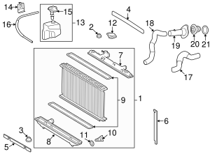 16561-28031 - Radiator Air Seal - 2007-2011 Toyota Camry | OEM Genuine ...