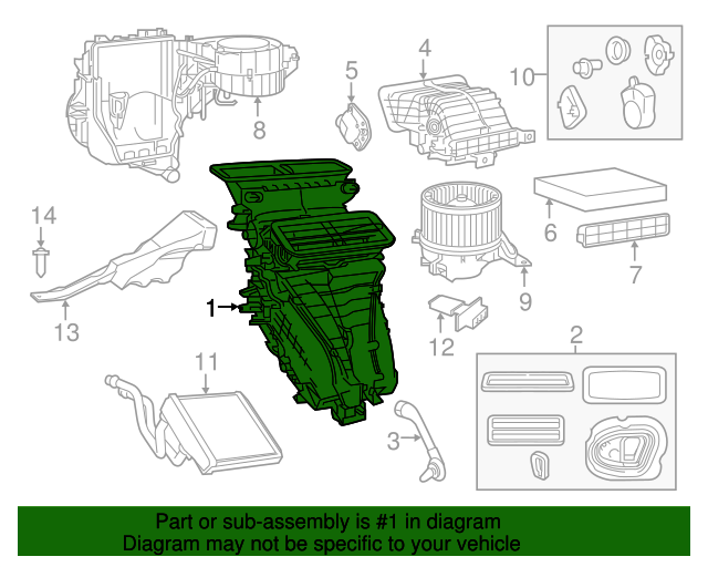 2017-2019 Ram ProMaster City AC & Heater Assembly 68270206AA | Mopar ...