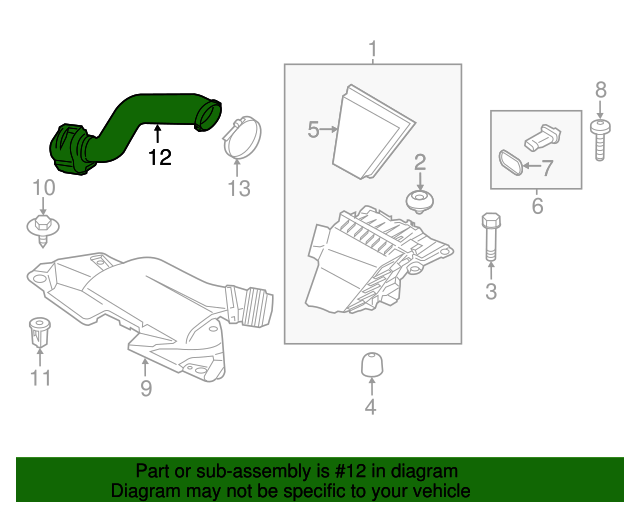 13-71-7-613-823 - Intake Tube - 2012-2016 BMW Z4 | Buy BMW Parts Now