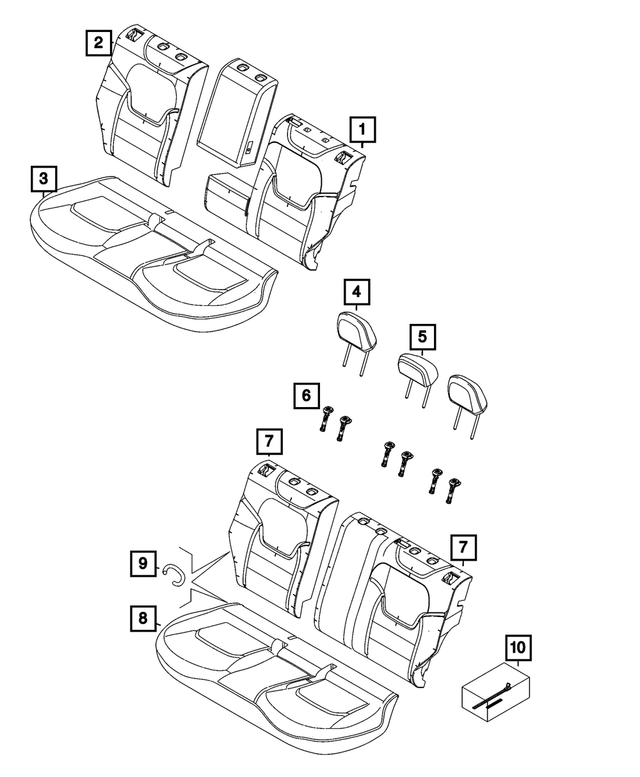 2023-2025 Dodge Hornet Rear Headrest 7SG18LXHAA | Mopar eStore