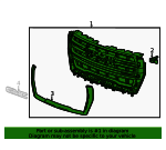 2021-2024 GMC Nightrider Chrome Front Grille 84835786 GM ...