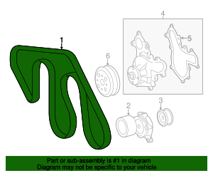 2007-2021 Toyota Serpentine Belt 90916-A2033 | OEM Parts Online