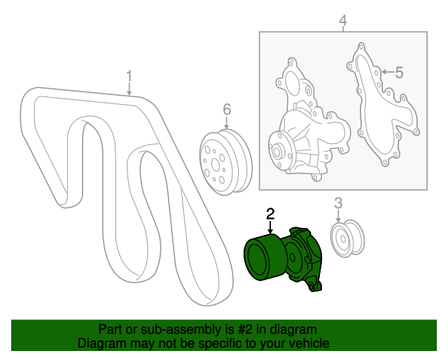 2007-2021 Toyota Accessory Drive Belt Tensioner 16620-0S012 | OEM Parts ...