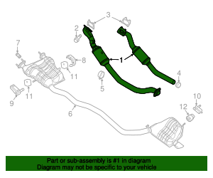 2011-2012 Mopar Catalytic Converter 68036556AG | Mopar Parts Canada