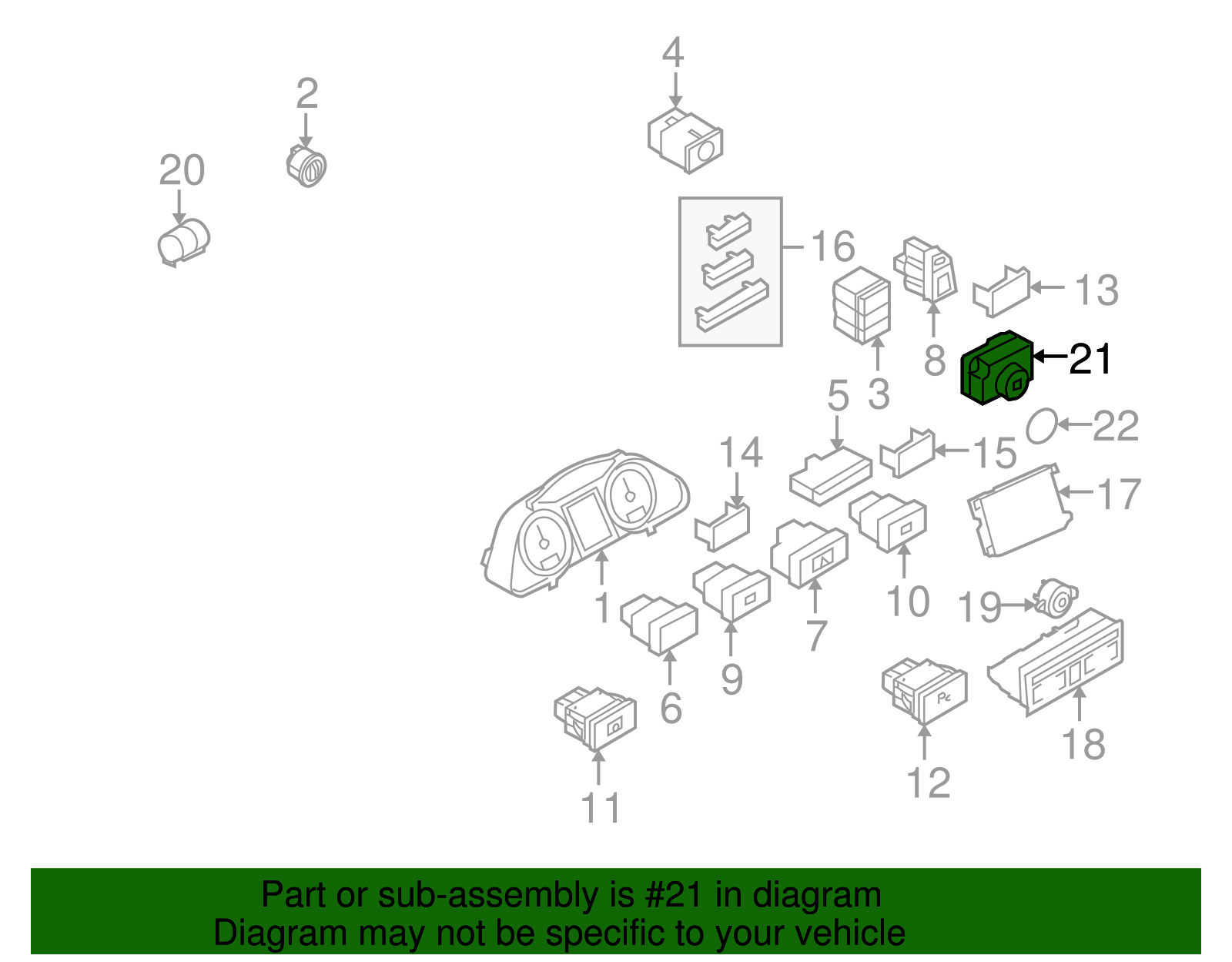 4F0-910-132-L - Ignition Switch 2005-2015 Audi | AutoNation Parts
