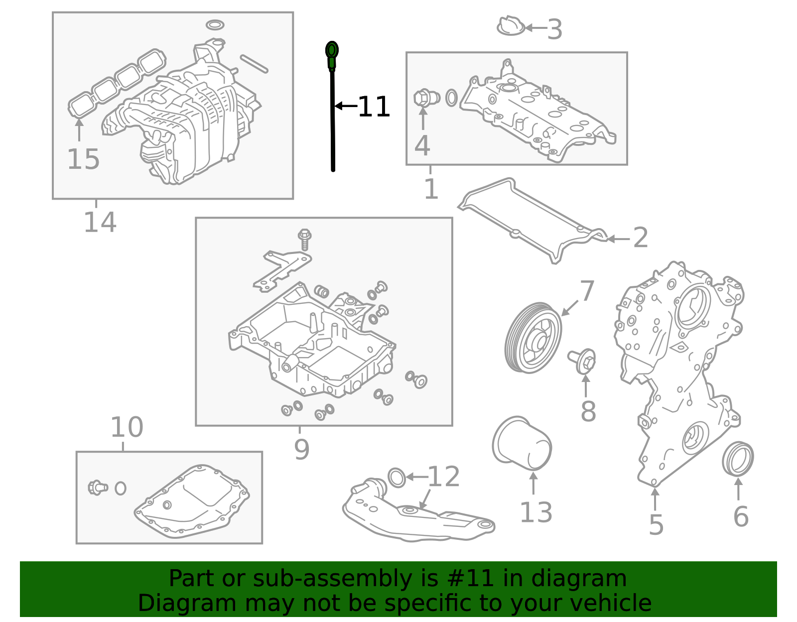 11140-6CA0A - Engine Oil Dipstick 2019-2025 Nissan | Nissan Parts ...