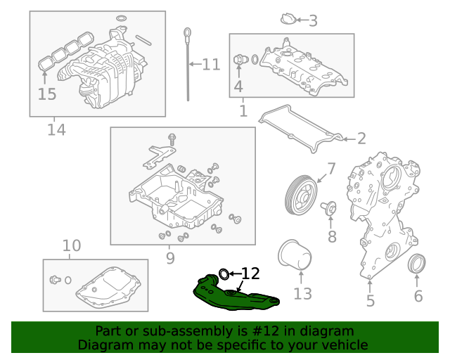 15050-9HS1A - Oil Pick-Up - 2016-2023 Nissan | Nissan OEM Parts Direct