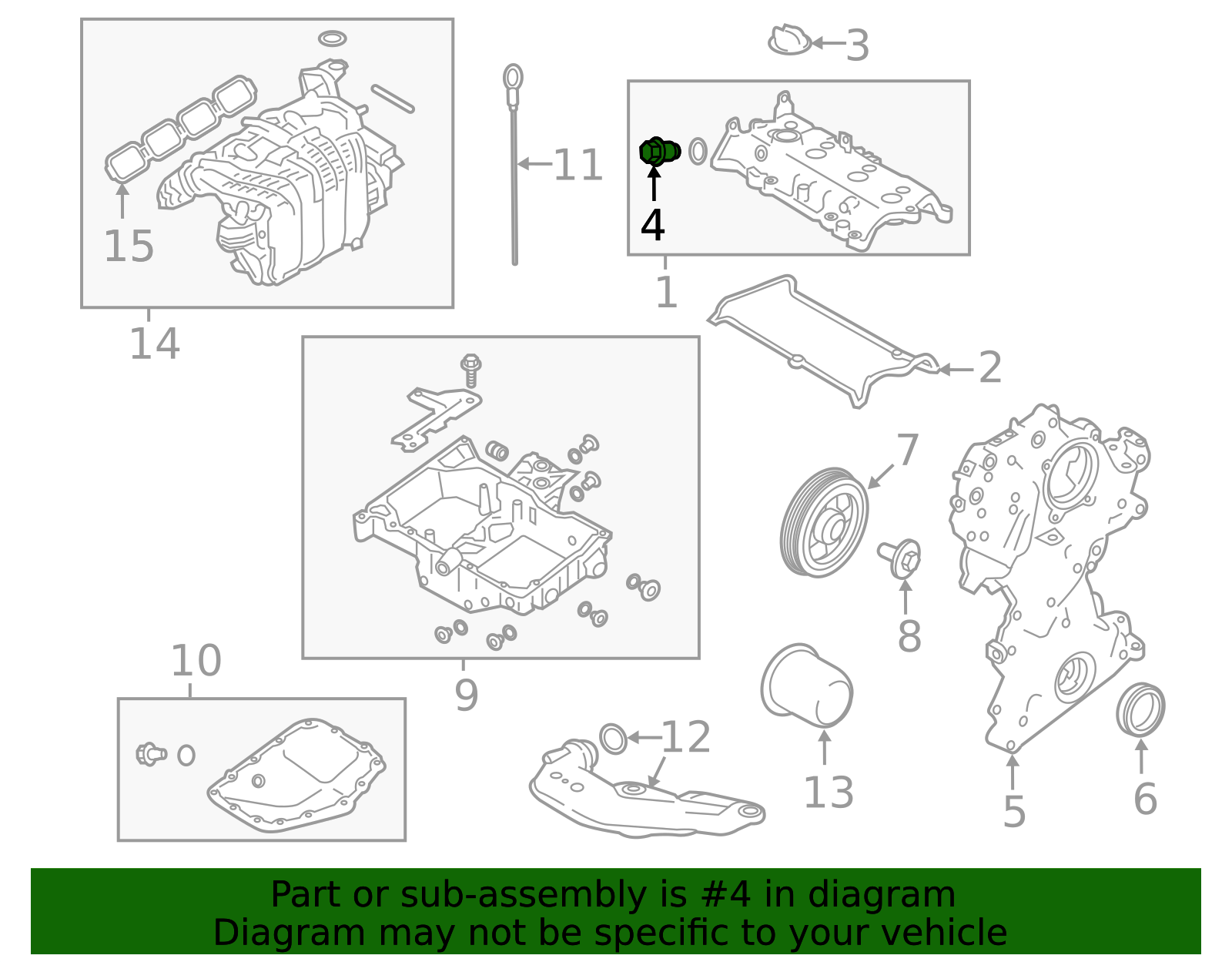 2019-2025 Nissan PCV Valve 11810-6CA0A | Nissan Parts Central