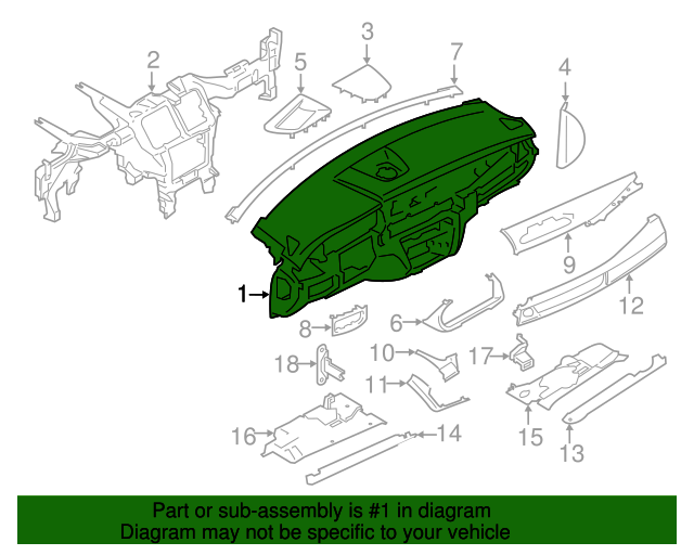 51-45-9-298-956 - Instrument Panel - 2014-2018 BMW X5 | BMWPartsHub