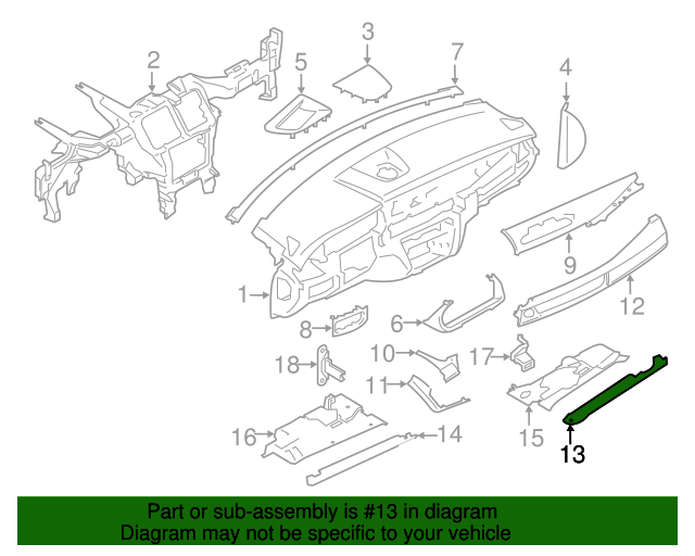 51459281643 - 2014-2018 BMW Lower Trim (51-45-9-281-643) | BMW of South ...