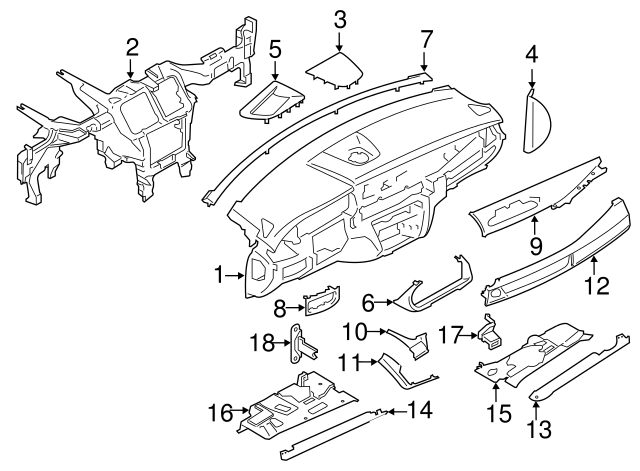 Genuine BMW 51-45-9-382-545 | Instrument Panel | FREE Shipping on Most ...