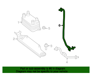2012-2016 Mercedes-Benz Automatic Transmission Oil Cooler Tube 204-528 ...
