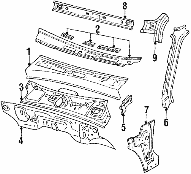 1988-1997 Isuzu Hinge Pillar Gusset 8944553573 | Isuzu Parts Center