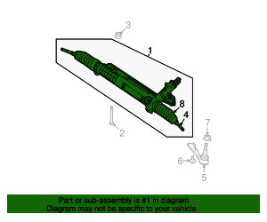 32-10-2-283-633 - Rack And Pinion Assembly - 2008-2013 BMW | BMWPartsHub