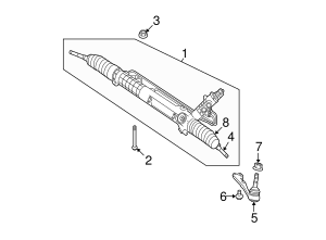32-10-2-283-633 - Rack And Pinion Assembly - 2008-2013 BMW | BMWPartsHub