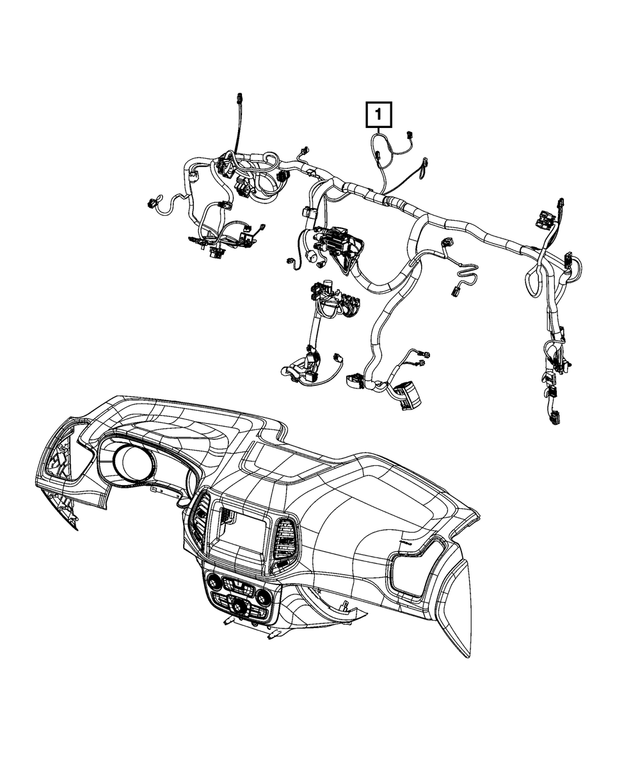 2020-2021 Jeep Compass Instrument Panel Wiring 68452881AC | Mopar Estores