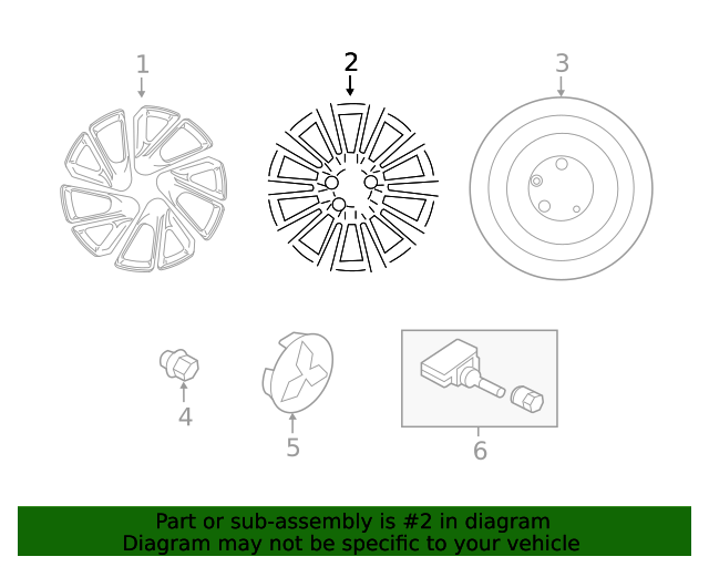 2023-2024 Mitsubishi Eclipse Cross Wheel, Alloy 4250G625 | Mitsubishi ...