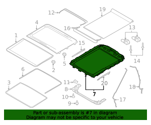 2021 Ford F-150 Sunroof Frame ml3z16502c22a | TascaParts.com