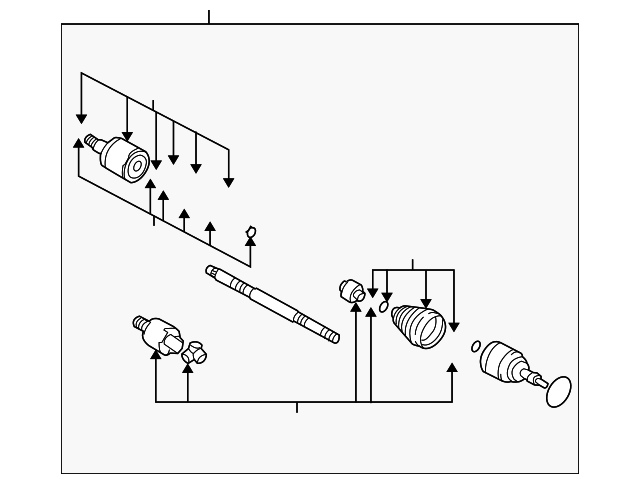 2005-2009 Hyundai Tucson Axle Assembly 49501-2E400 | OEM Parts Online