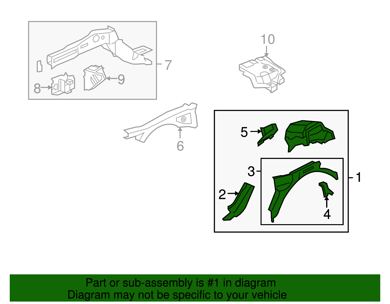 60700-TA5-A00ZZ - 2008-2012 Honda Accord - Wheelhouse L Front | Honda Car Parts Direct