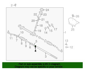 2011-2019 Hyundai Steering Tie Rod Bushing 56521-3Q000 ...