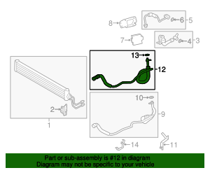 17227583184 - 2010-2019 BMW Automatic Transmission Oil Cooler Hose ...